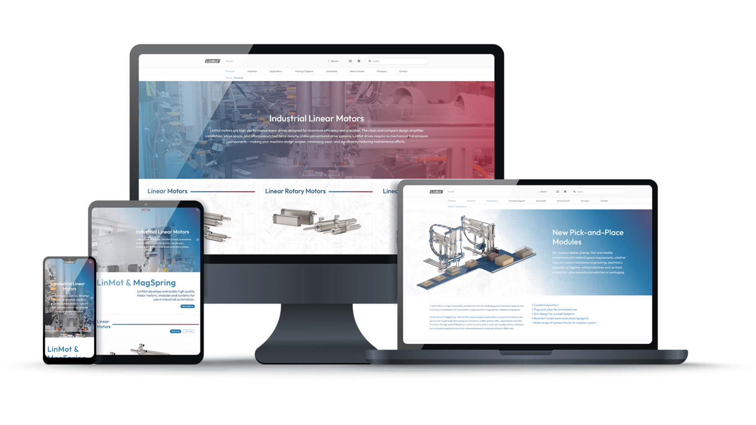 Neue Website, neues Erlebnis - Linmot CMS DEV